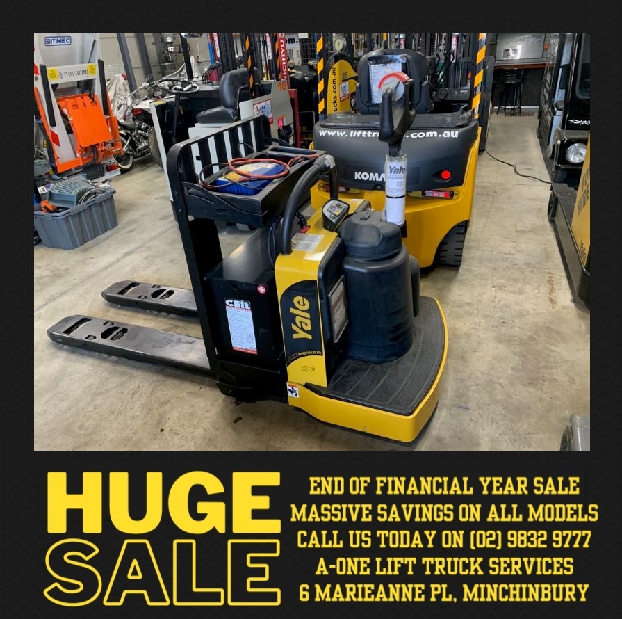 RIDE ON PALLET TRUCK – YALE MPE060-VG ELECTRIC (R021) - A-One Lift Trucks Sydney